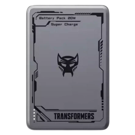 Магнитный портативный Power Bank Transformers TF-D29, 5000 mAh, Gray